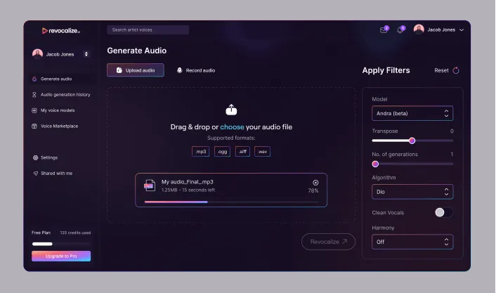 Revocalize AI – Studio-Level AI Voice Generation Toolkit